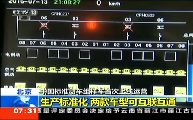 北京:中国标准动车组样车首次上线运营——生产标准化 两款车型可...