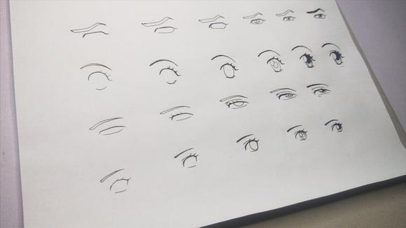 纯干货,一步一步手绘出几种动漫中的眼睛,每一步都简单明了
