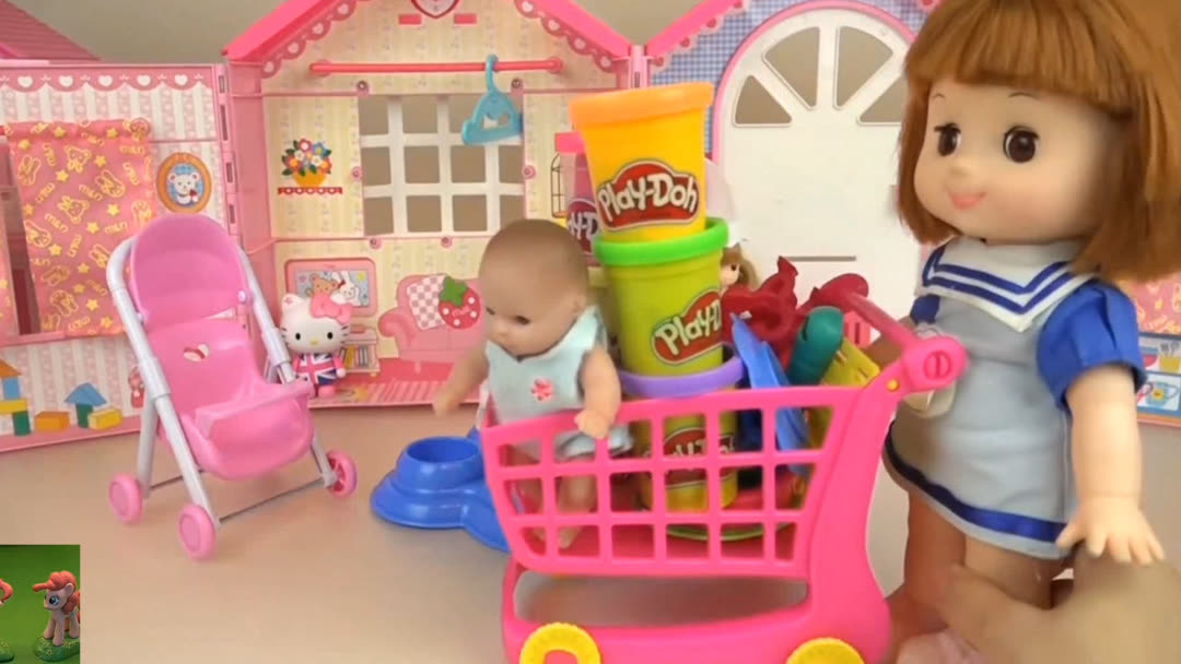 芭比娃娃公主婴儿娃娃玩彩泥橡皮泥玩具