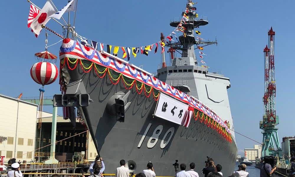 日本新型战舰下水,可拦截东风导弹,美国要给自卫队"松绑"了?