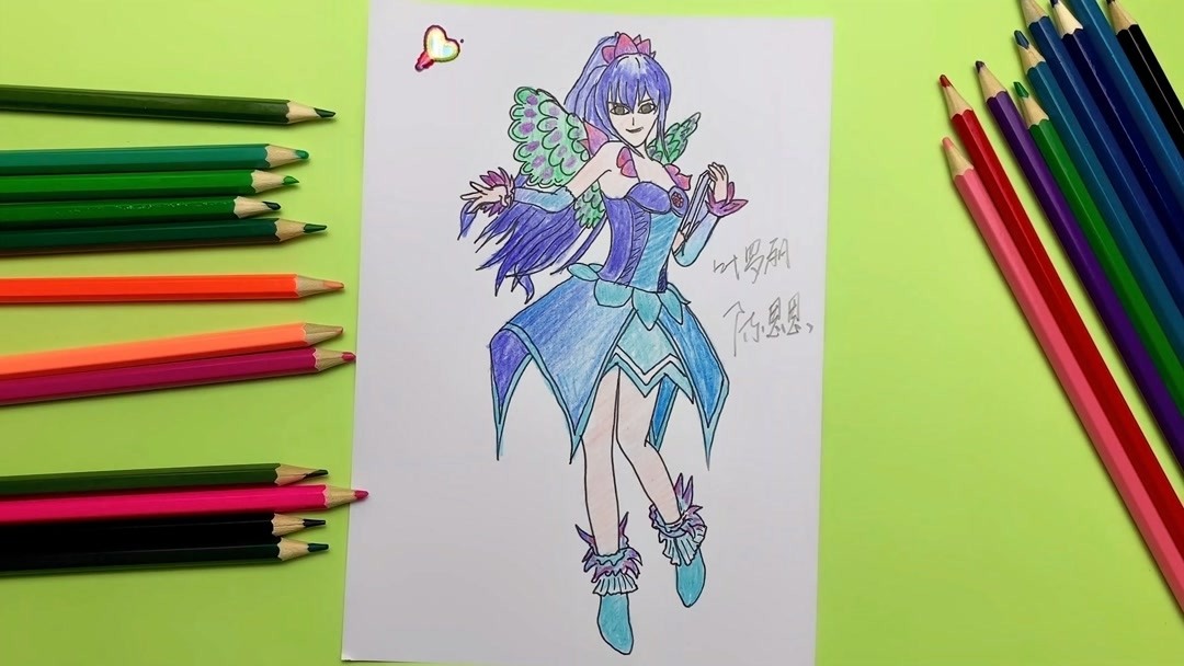 简笔画教程:手绘变身后的叶罗丽战士陈思思,你喜欢吗?