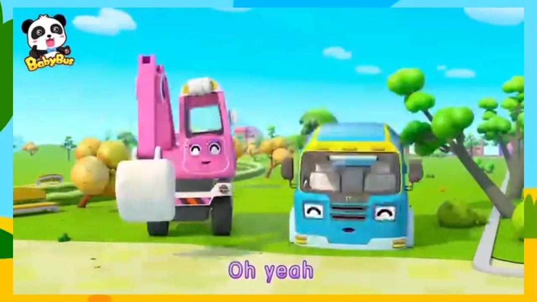 宝宝巴士早教趣味动画:嘟嘟工程车救援队出发,工程车儿歌