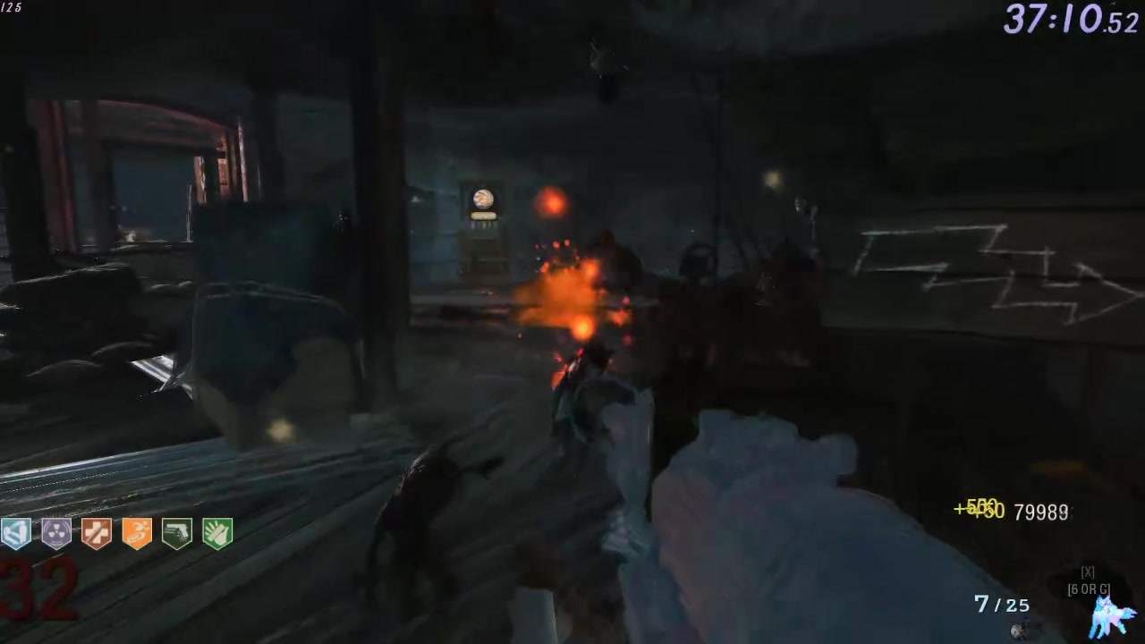 【前·世界纪录】使命召唤7僵尸模式 香格里拉单人极速50波(1时13分...