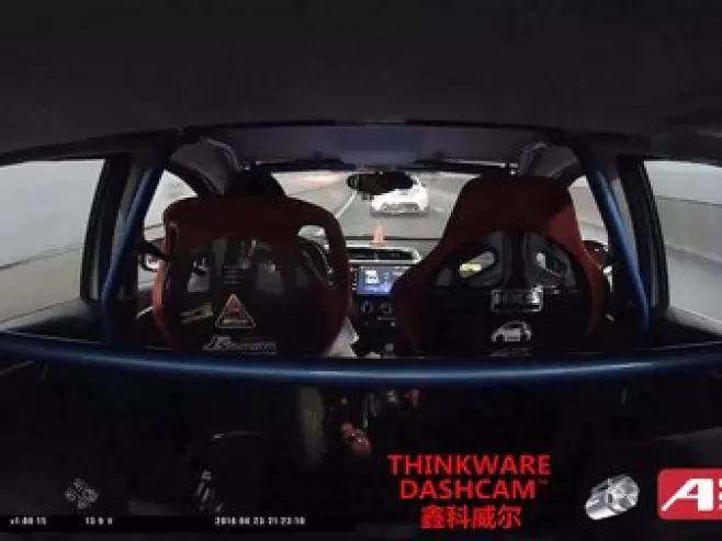 Thinkware F770 行车记录仪 前车车距提醒功能 本田 GK5 新飞度