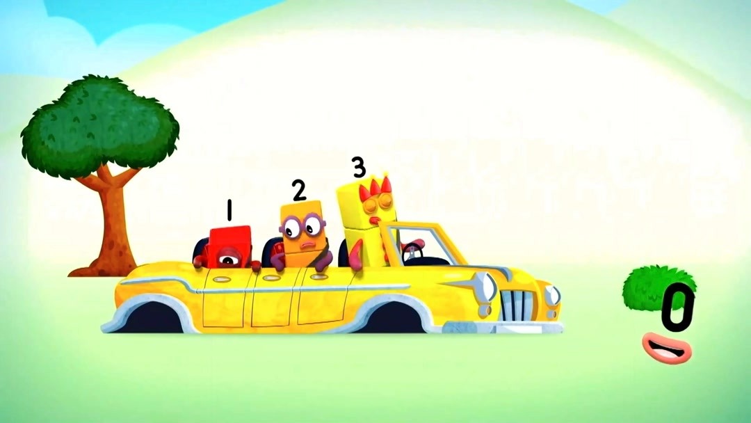 数字积木 搞笑动画:数字0出现了 汽车的轮胎飞出去了 倒霉的一天