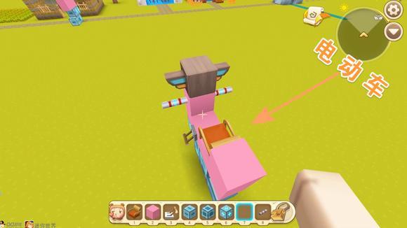迷你世界:可开动的电动车教学,一座房子都能推得动,还能发导弹