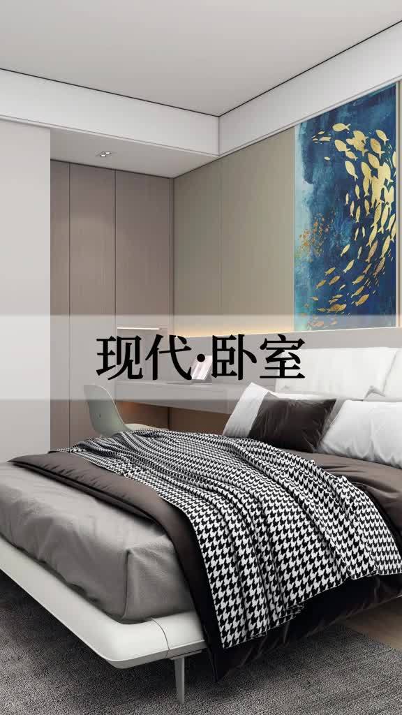 卧室有个小空间,那就做个衣柜+大梳妆台吧。