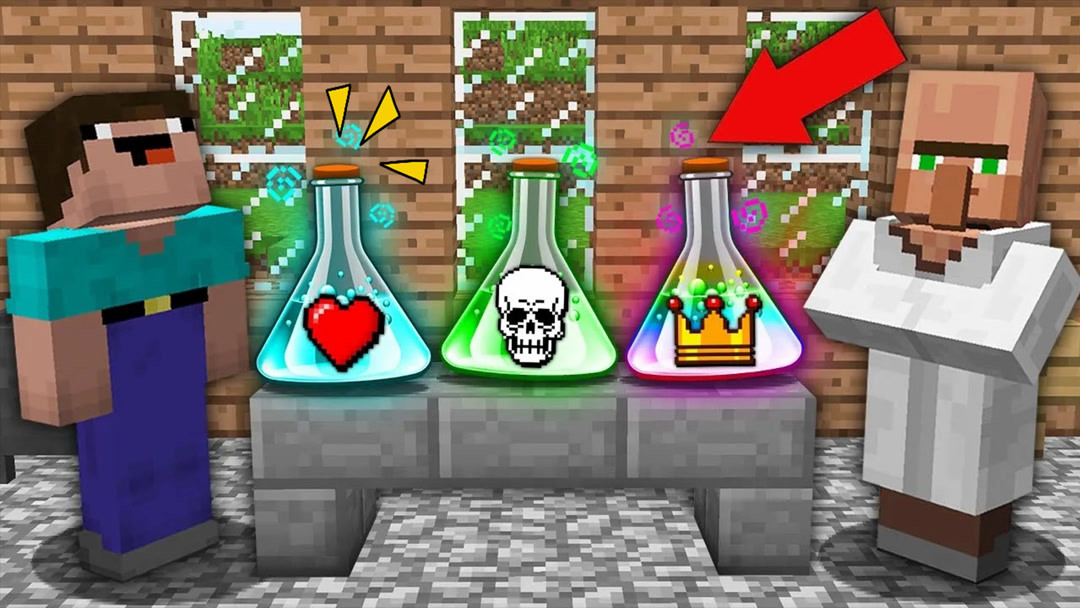 我的世界:菜鸟发现变强药水,分分钟吊打史蒂夫