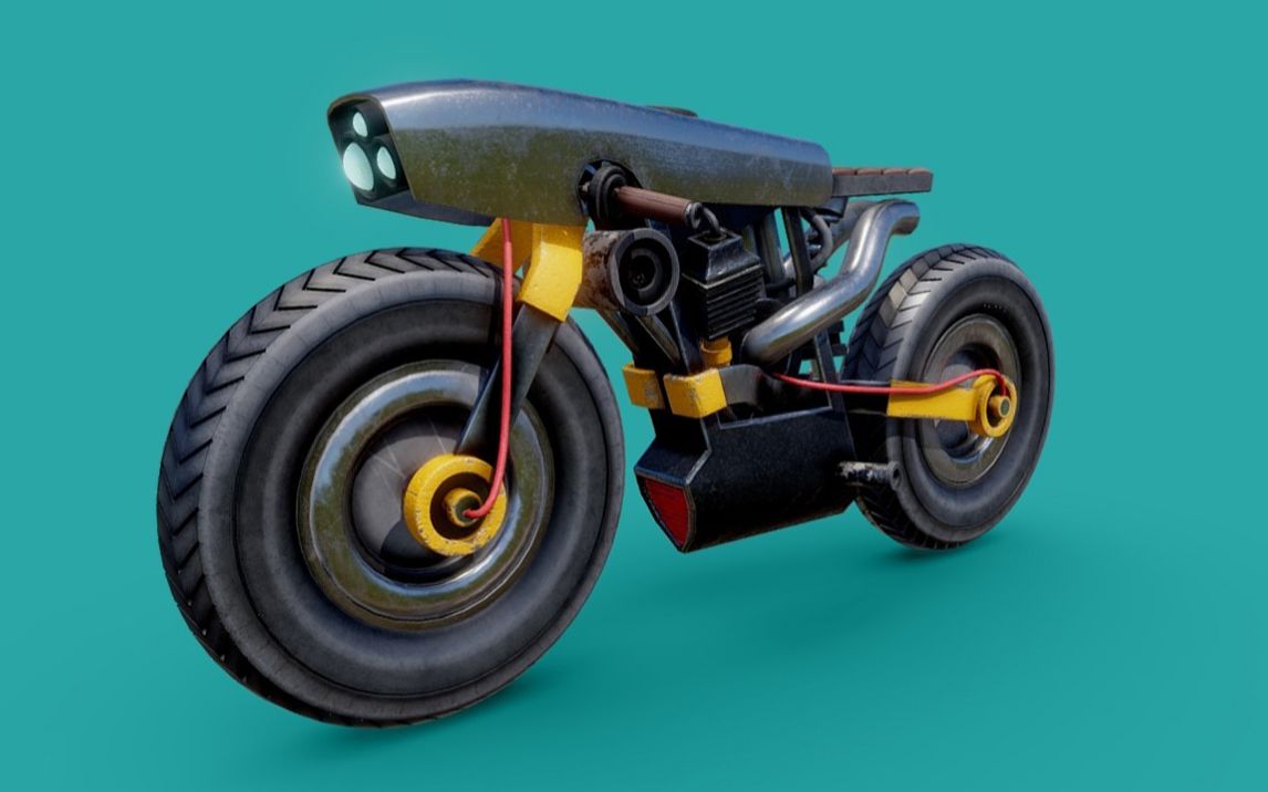 3dmax-摩托车高模教程。3dmax建模基础教程。