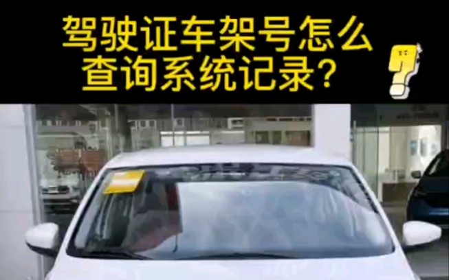 驾驶证车架号怎么查询系统记录?
