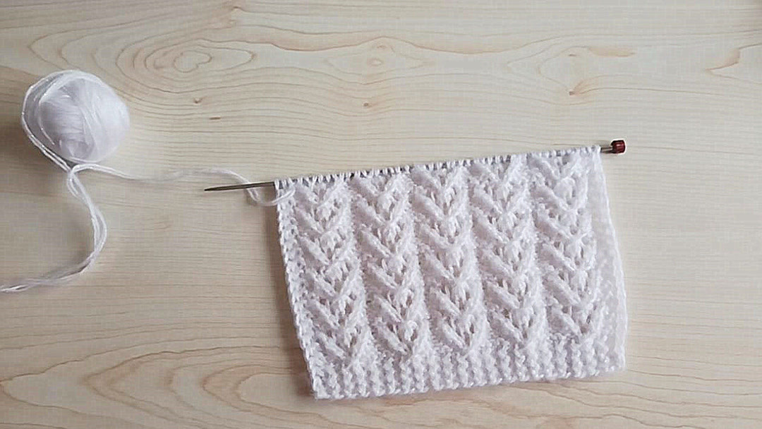 毛线编织小妙招,小草花纹图案的编织方法!