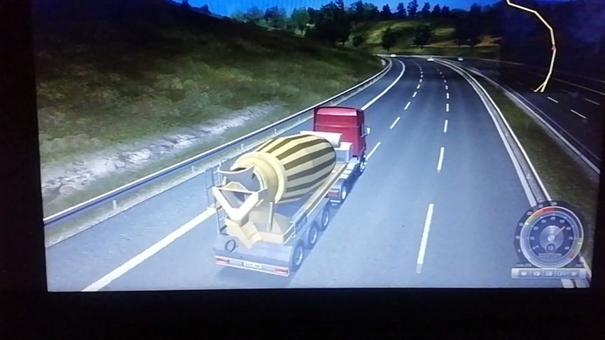 英国卡车模拟:水泥搅拌拖架(原版游戏就有)