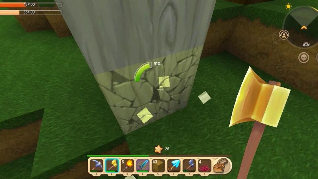 迷你世界 收集白杨树苗。④