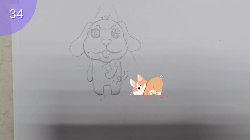 可爱简笔画12生肖—狗ߐ