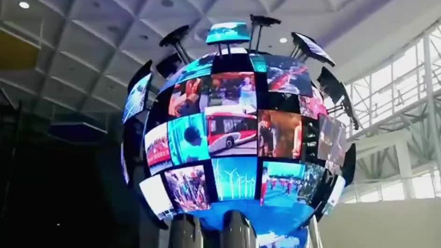 球形互动屏 #多媒体互动 #数字展厅 #led显示屏