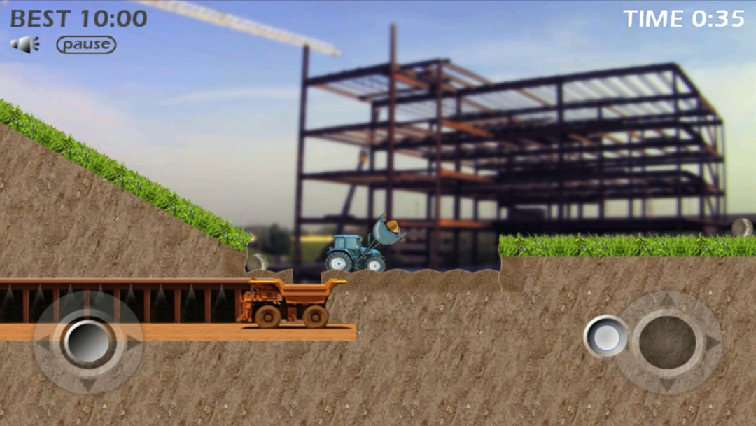 迷你挖掘机装货物 工程车系列大卡车运货游戏