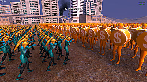 最强史诗战争模拟器:紧身衣女兵大战钱币人