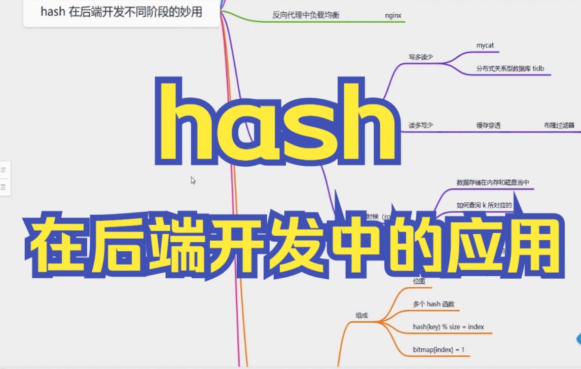 hash 在后端开发不同阶段的妙用 |STL 中 hash 的应用;hash 在数据库中...