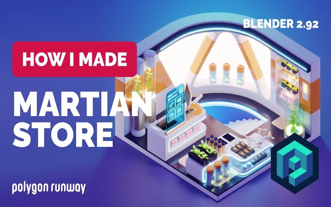 【Blender 2.9】火星商店 - 3D建模与绘制过程