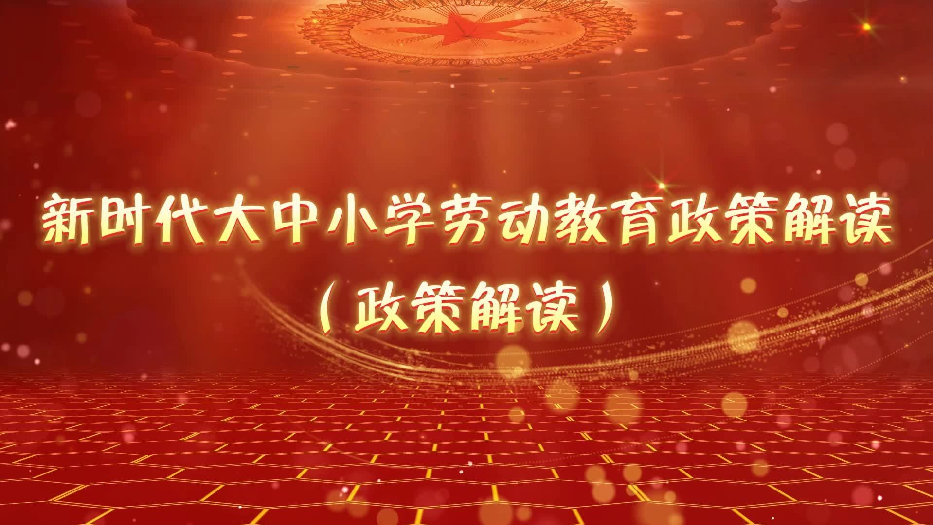 新时代大中小学劳动教育政策解读(政策解读)