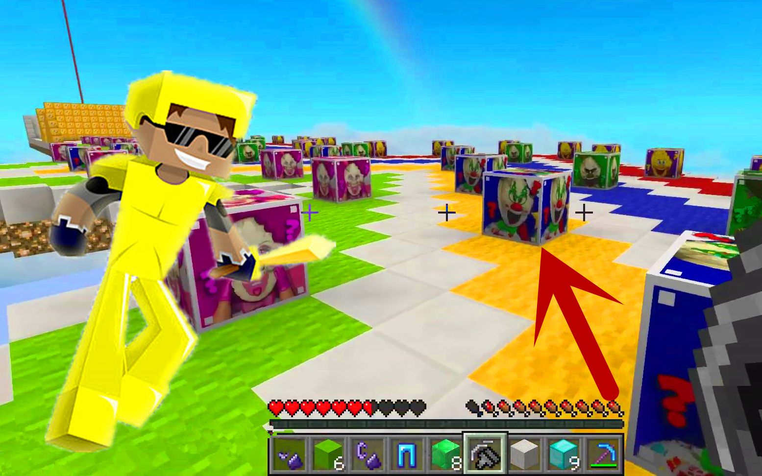 我的世界:打开所有盒子,完成赛道挑战,不要掉下去哦!