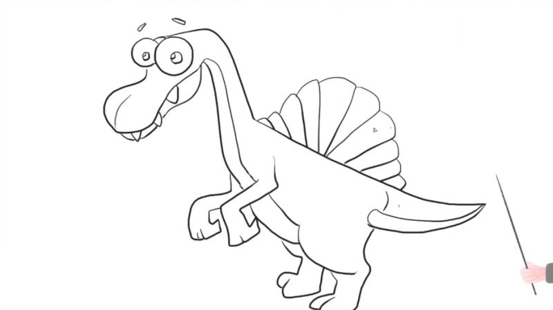 简单可爱的恐龙儿童亲子简笔画,一起跟着教程学起来吧