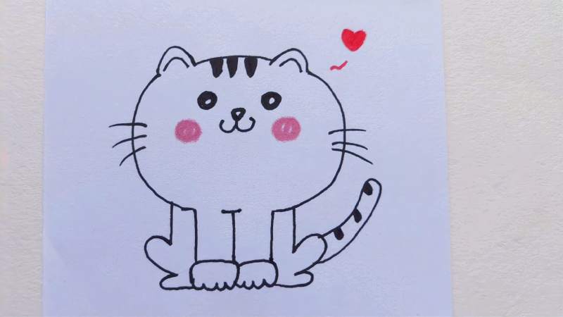 可爱的猫咪简笔画