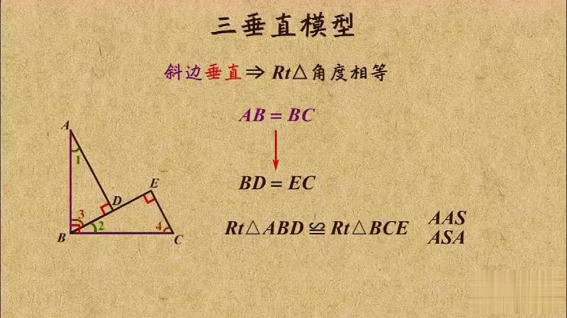 三垂直模型,初中数学八年级上册,赶紧收藏起来吧