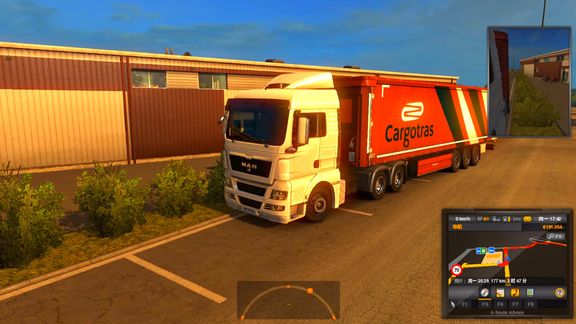 欧洲卡车模拟2:拉着邮包出发,辛苦的一天开始了
