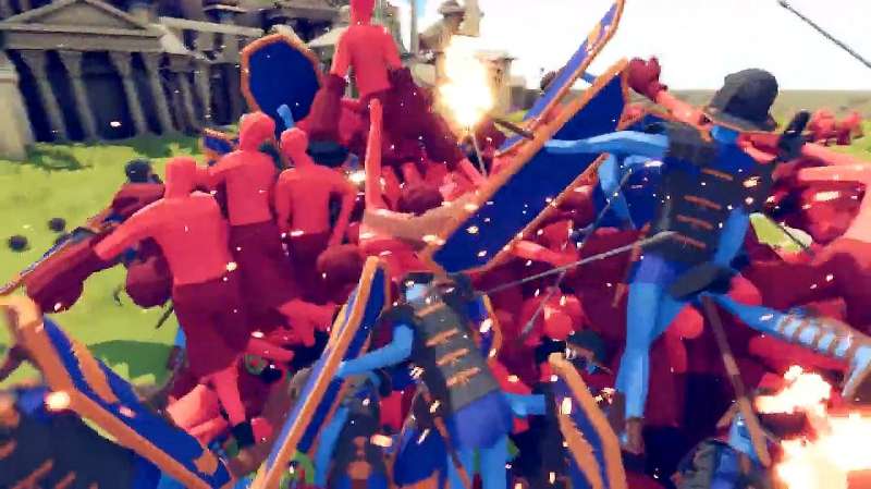 全面战争模拟器:斯巴达队长摆出尖刀阵型不敌大f团