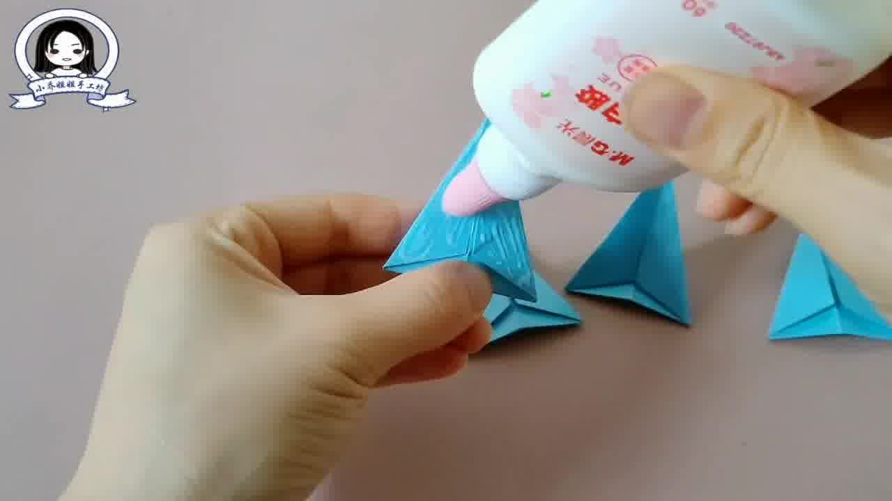 折纸立体五角星,这种折法.