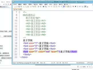 第一章HTML+CSS基础入门 5. html的文档设置标记下(文本标记).mp4