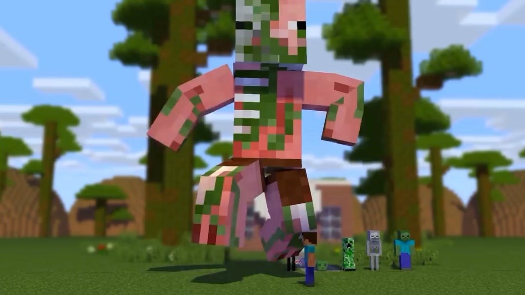 我的世界之猪人到达室外怎么变得这么大