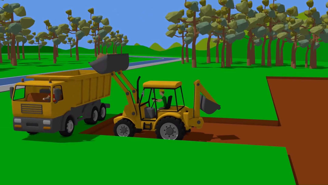 工程车好伙伴 第70集 推土机开始工作