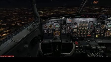 模拟飞行727全手动夜间降落