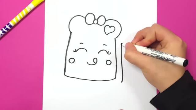 简笔画:美味的寿司面包绘画