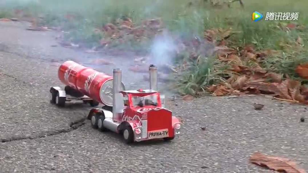 神奇diy-易拉罐手工diy制作擎天柱大卡车模型