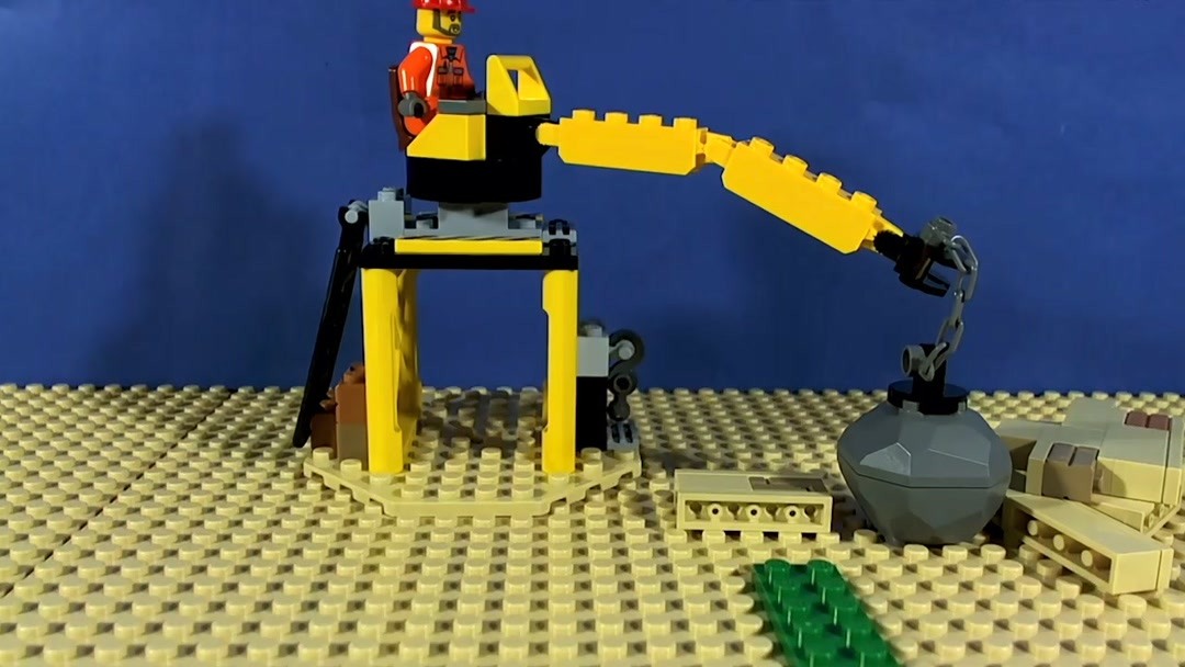 乐高定格动画:拔地而起的大吊车无所不能!
