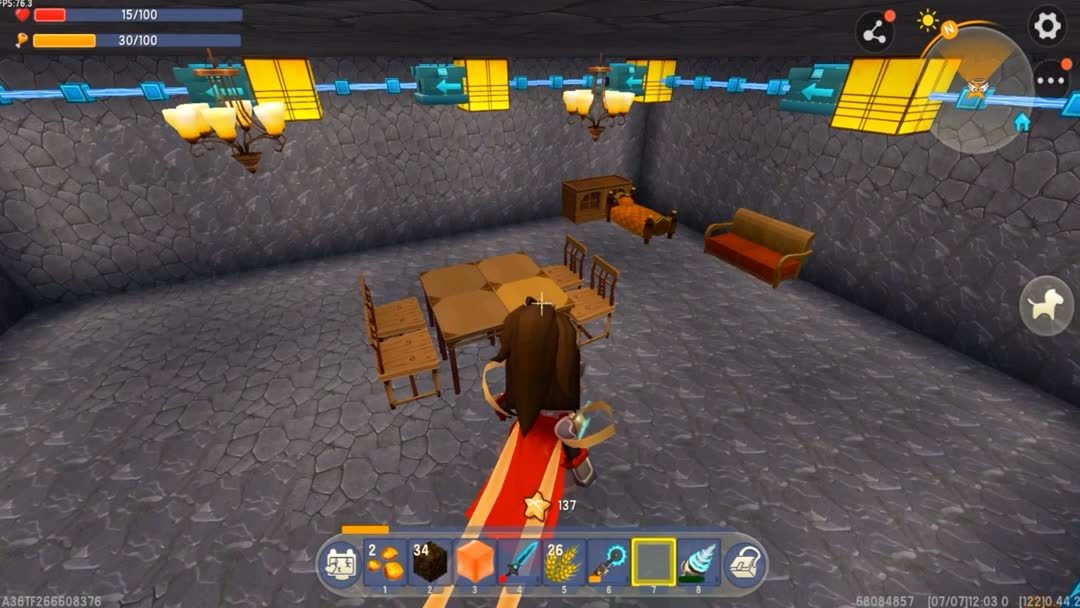 迷你世界飞龙解说:不缺矿的生存85,地下室建好了,置办点家具