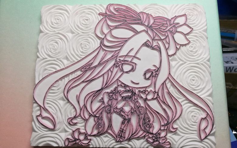 【橡皮章】玫瑰花留白