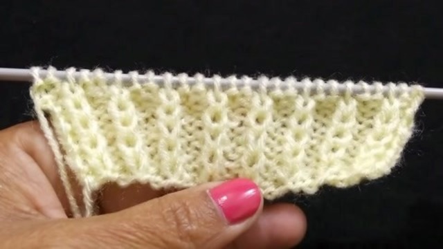 手工花样编织教程,带你学习如何编织平针条纹图案!