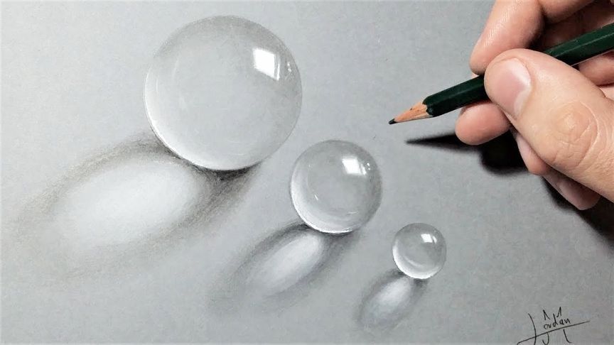 如何用铅笔画出水滴的效果?太考验绘画技法了