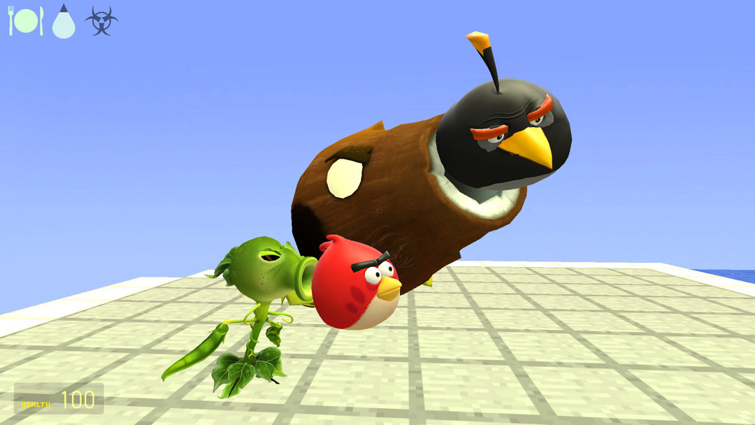 我的世界GMOD 植物大战僵尸2+愤怒的小鸟整合版