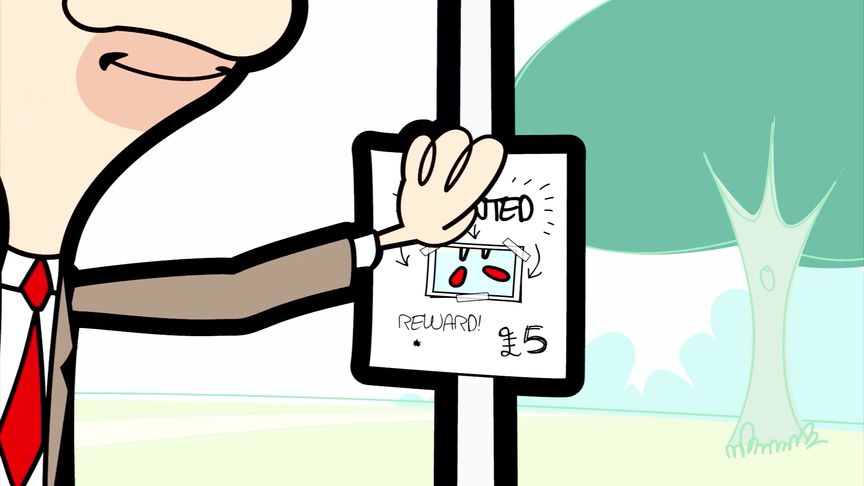 憨豆先生动画版:为了抓住小偷憨豆不惜去打印海报悬赏!