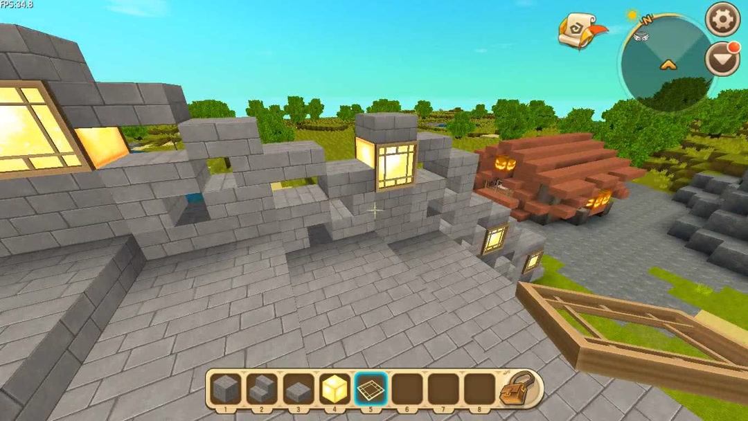 阿菜游戏迷你世界生存建筑教学 教大家如何制作桥的景观围栏