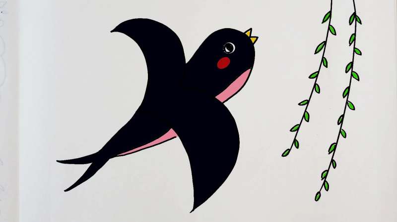 春天来了,教你用数字3画小燕子,简单好画,适合零基础