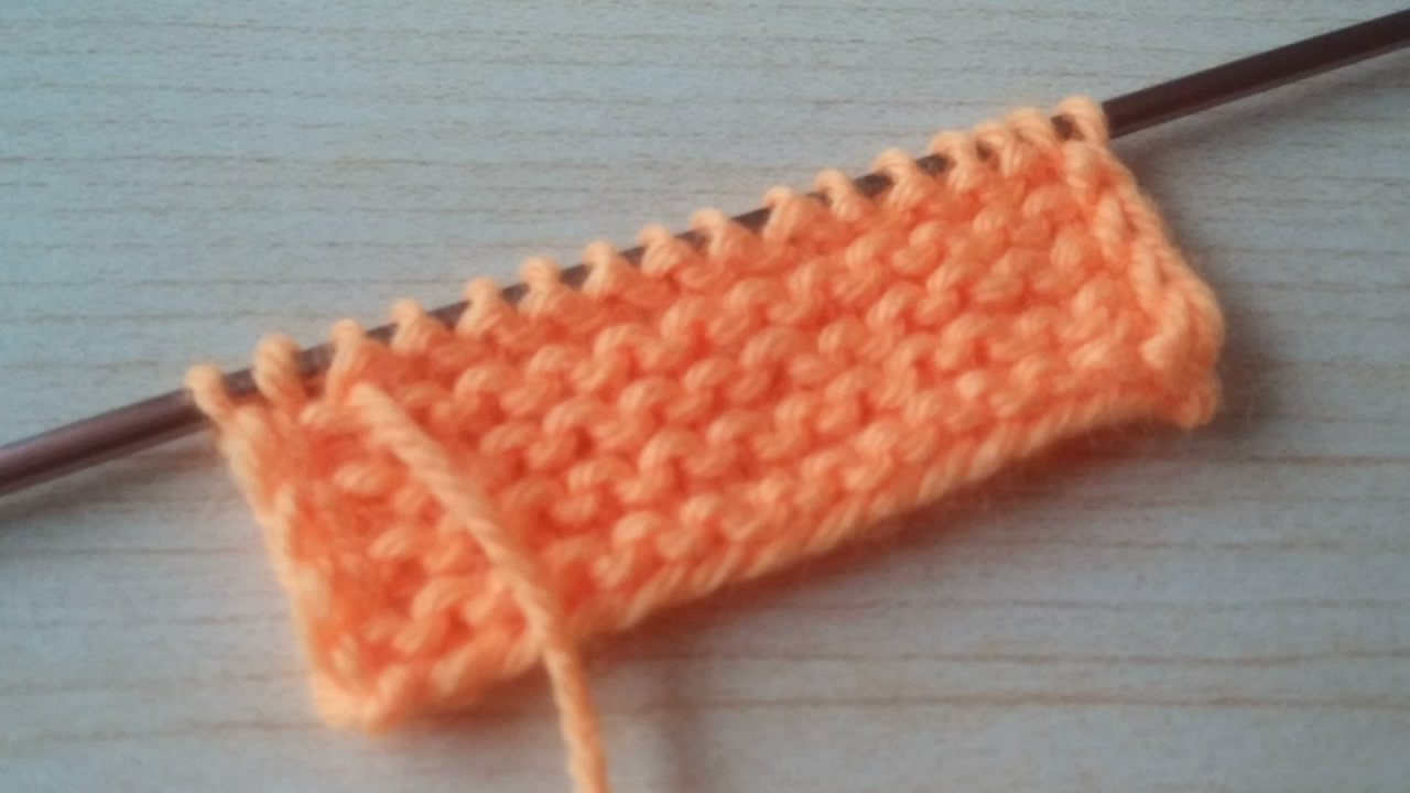 毛线编织新手篇,平针花纹的入门编织方法!