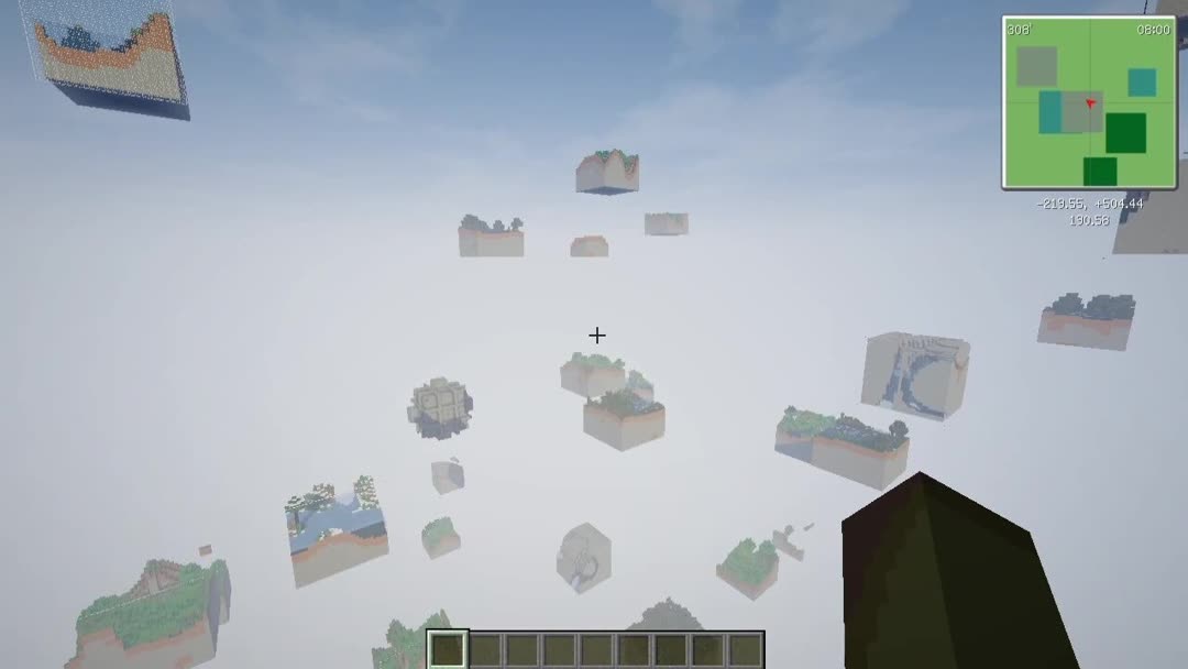 我的世界MOD【立方体世界&自然建筑生成】演示