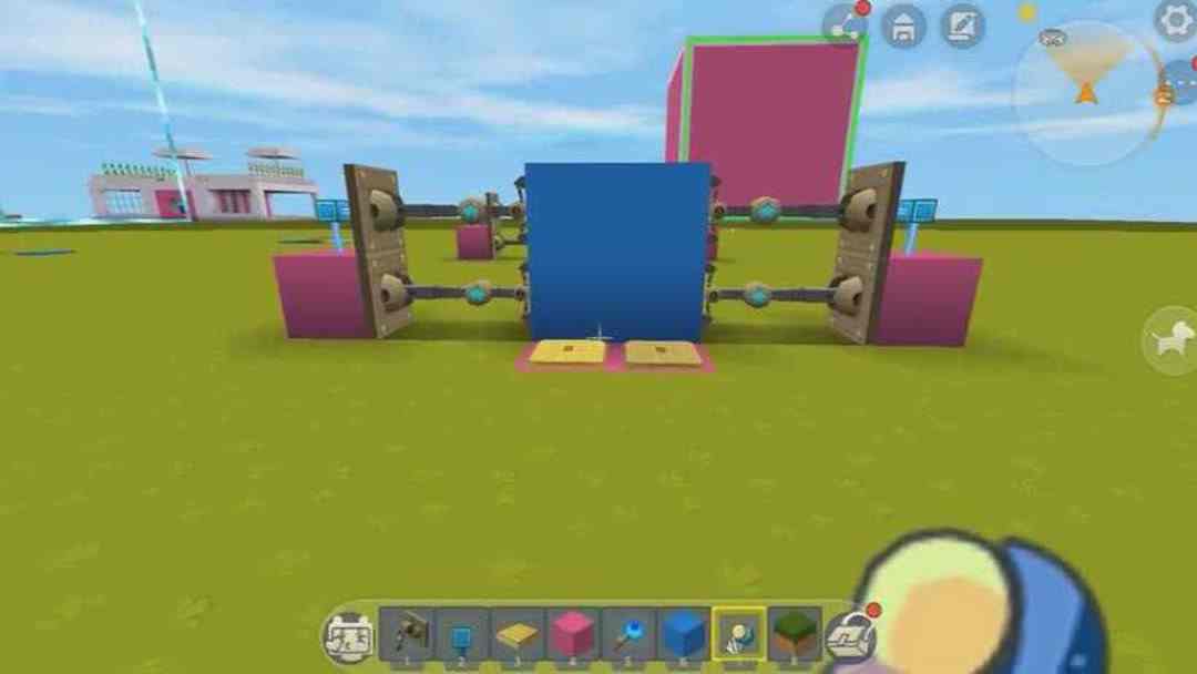 迷你世界:隐形门的制作教程,话说这门真的能进去吗?