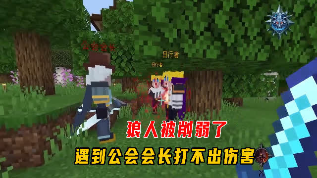 我的世界吸血鬼与狼人33:狼人被削弱,遇会长打不出伤害